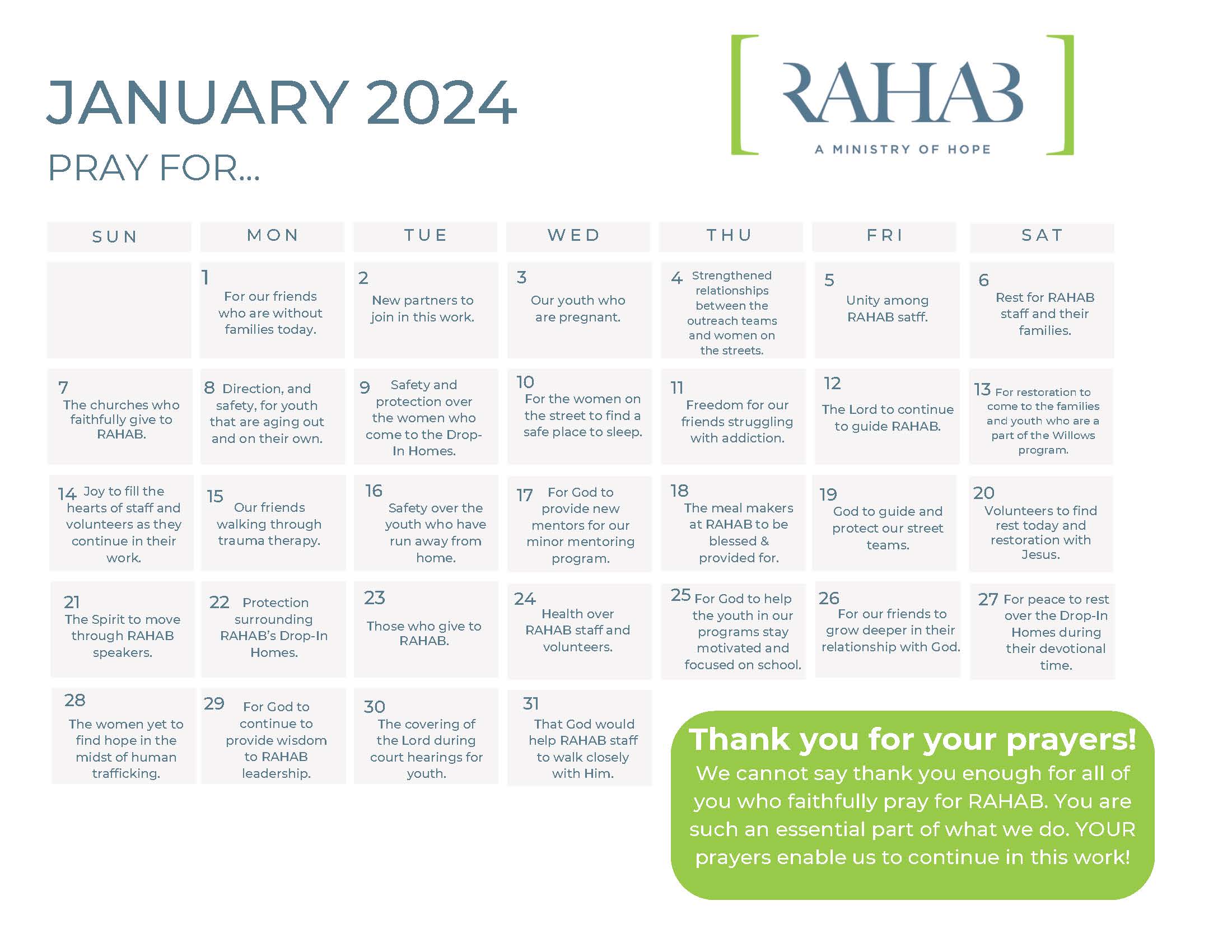 Overview - RAHAB Ministries